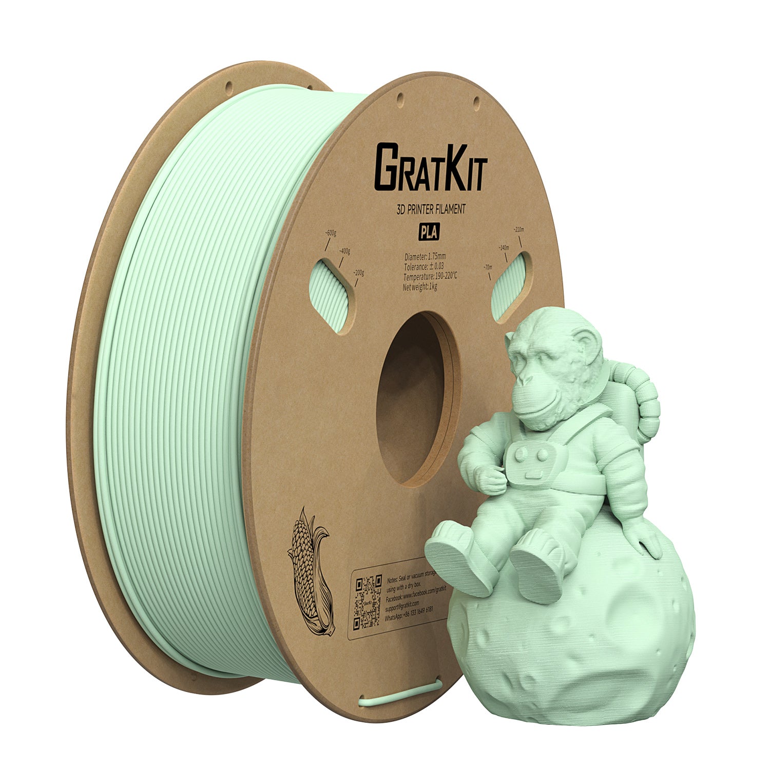 GratKit Matte PLA 3D Printing Filament Macaron Color 1.75mm 3D Printer ...