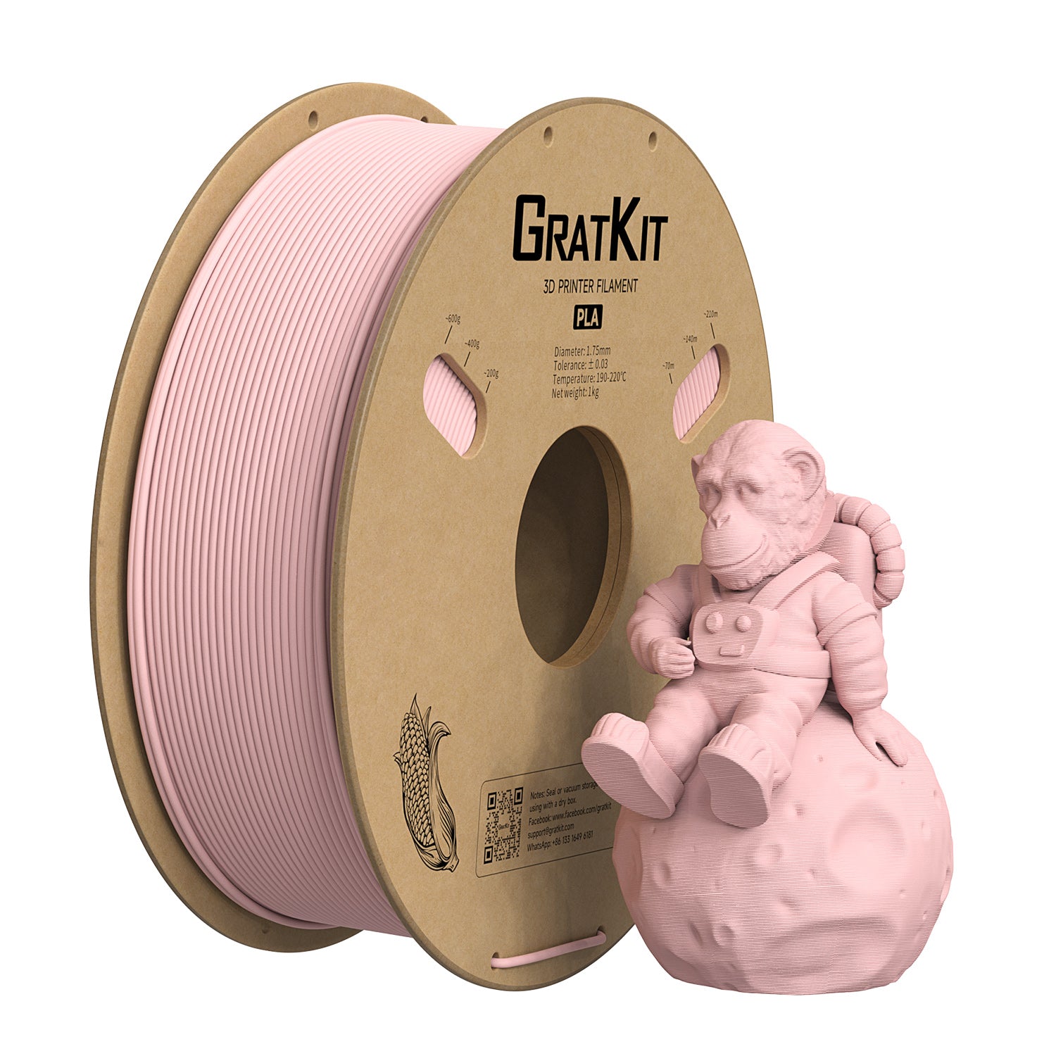GratKit Matte PLA 3D Printing Filament Macaron Color 1.75mm 3D Printer ...
